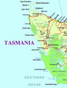 Tasmanian West Coast Map · TAS Travel